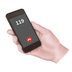 응급전화 119 일러스트 : callilife - 네이버 OGQ마켓