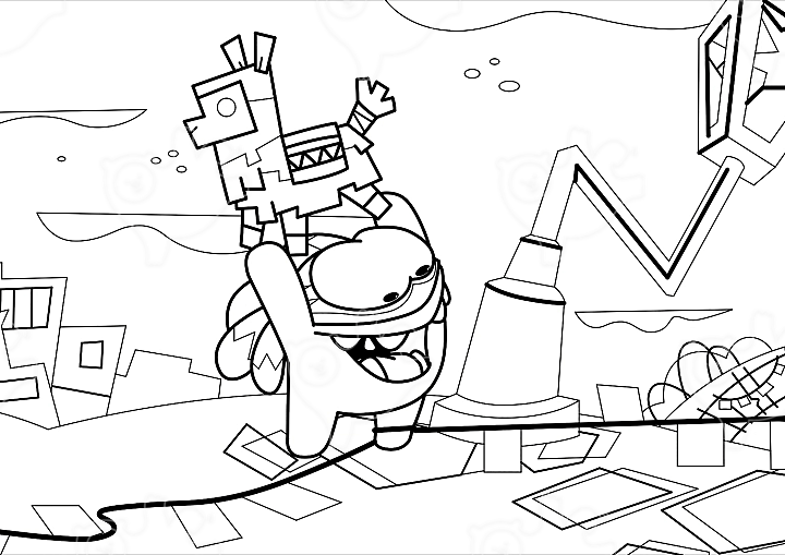Om Nom Coloring Sheet 37 : OmNom - 네이버 OGQ마켓