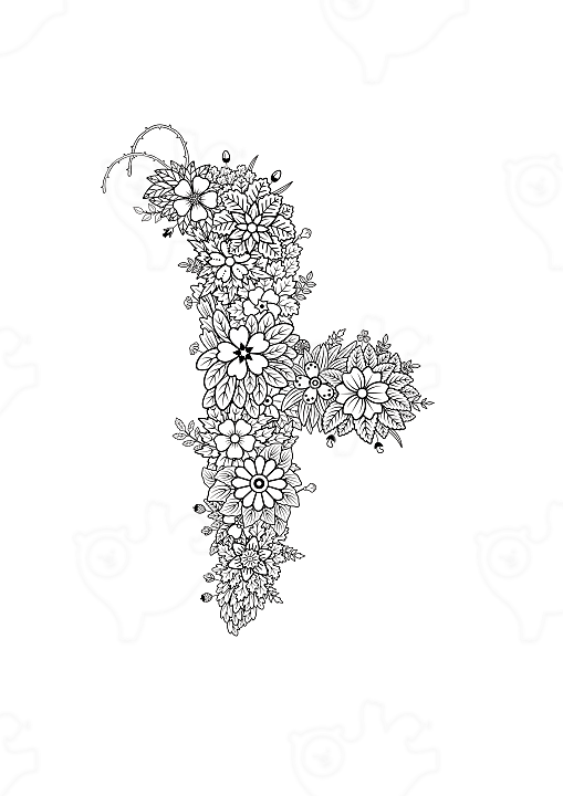 꽃길만 걷자 한글 모음 "아" : 날마다그림 - 네이버 OGQ마켓